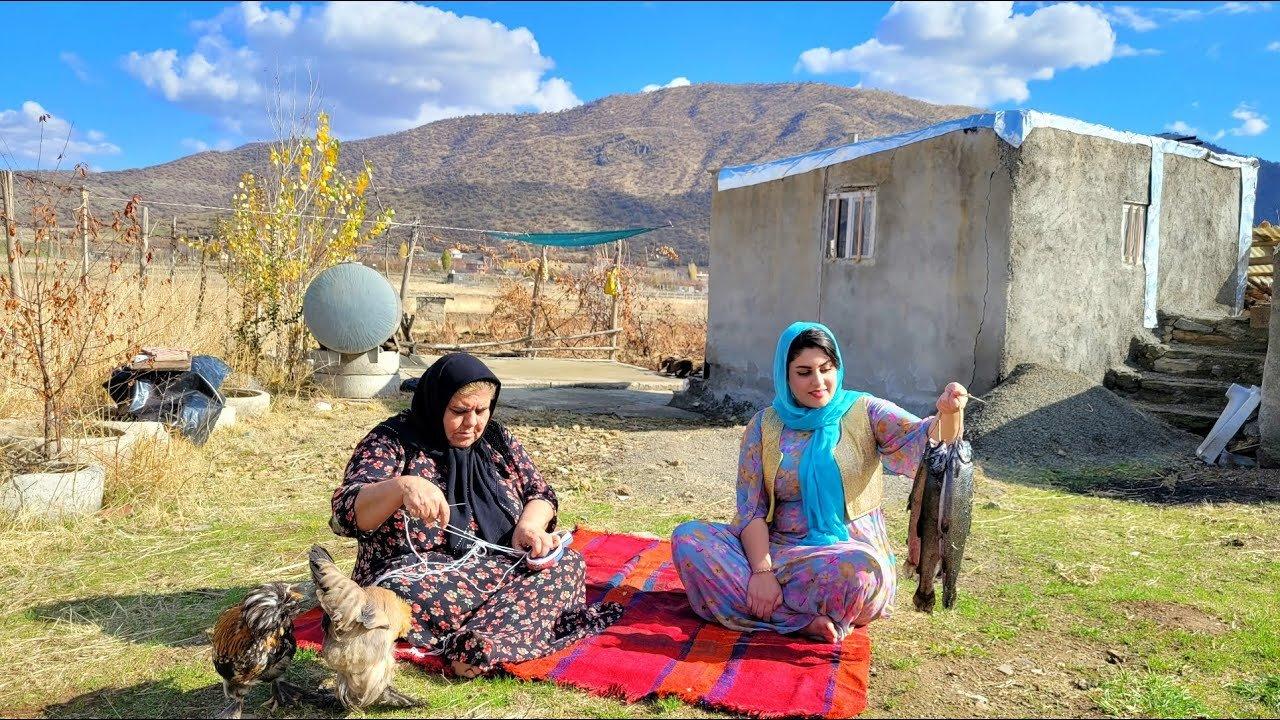 Cooking salmon with local butter in Iran | Village Tale | Gan Jing World