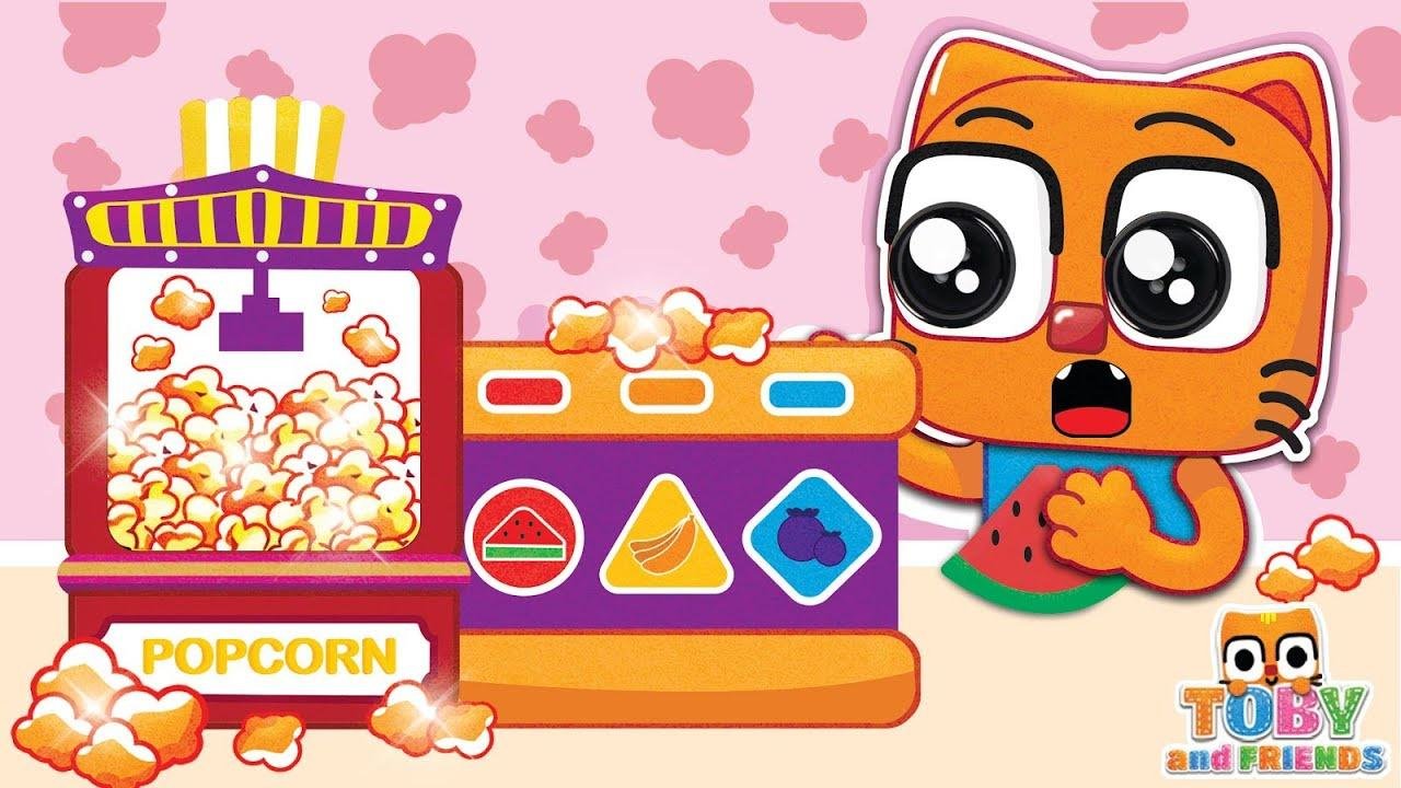 Yummy! I Love Popcorn Song 🍿 Colorfu... | Toby and Friends - Kids Songs ...