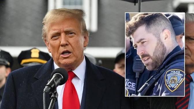 Trump Attends Slain Nypd Officer Jonathan Dillers Wake Need Law And